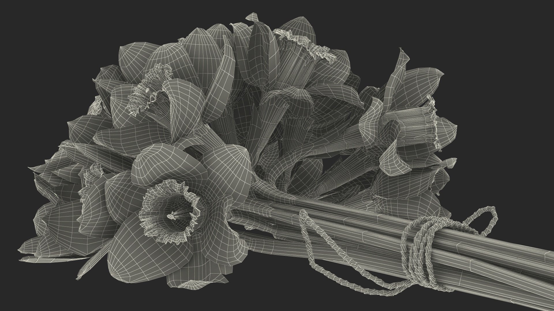 Yellow Daffodils Bouquet 3D model - TurboSquid 2094455