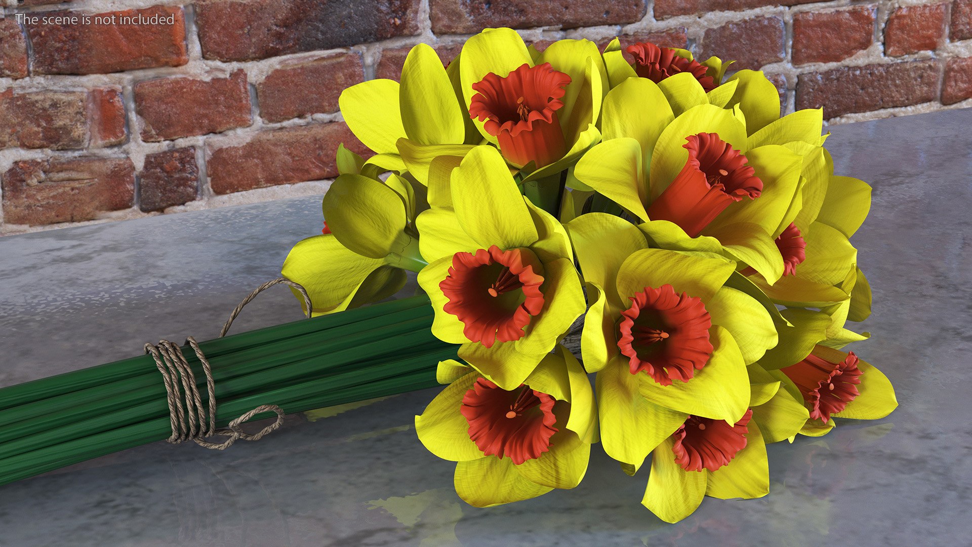 Yellow Daffodils Bouquet 3D model - TurboSquid 2094455
