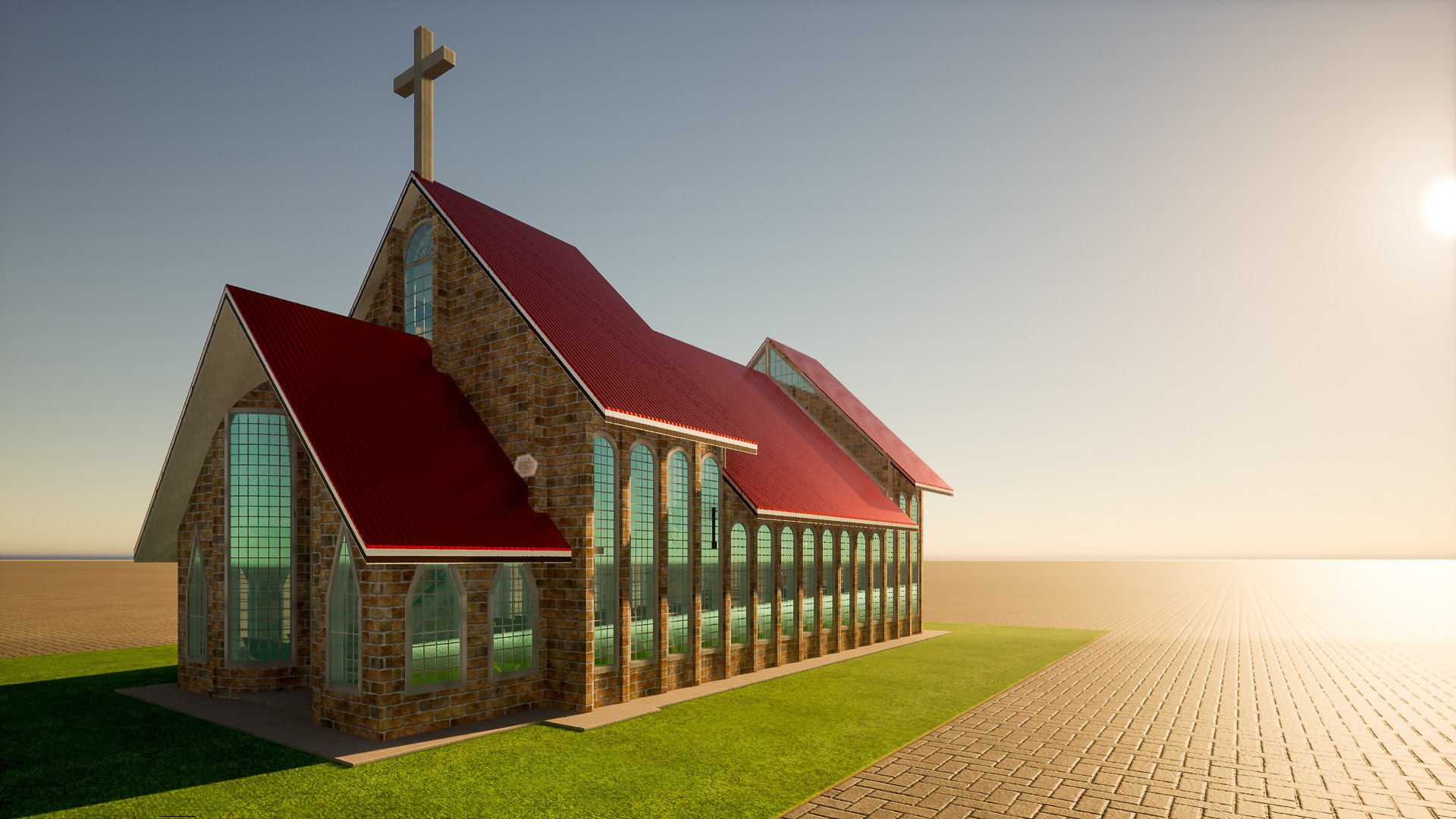 Church Interior And Exterior. 3D - TurboSquid 1745894