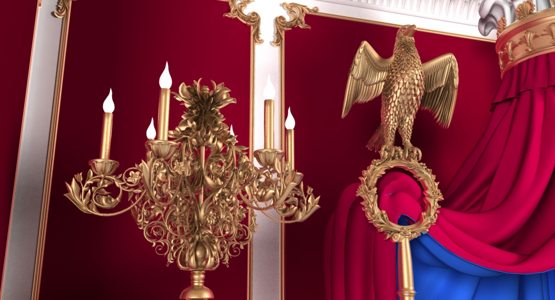 3D Throne Room X1 Interior - TurboSquid 1415283