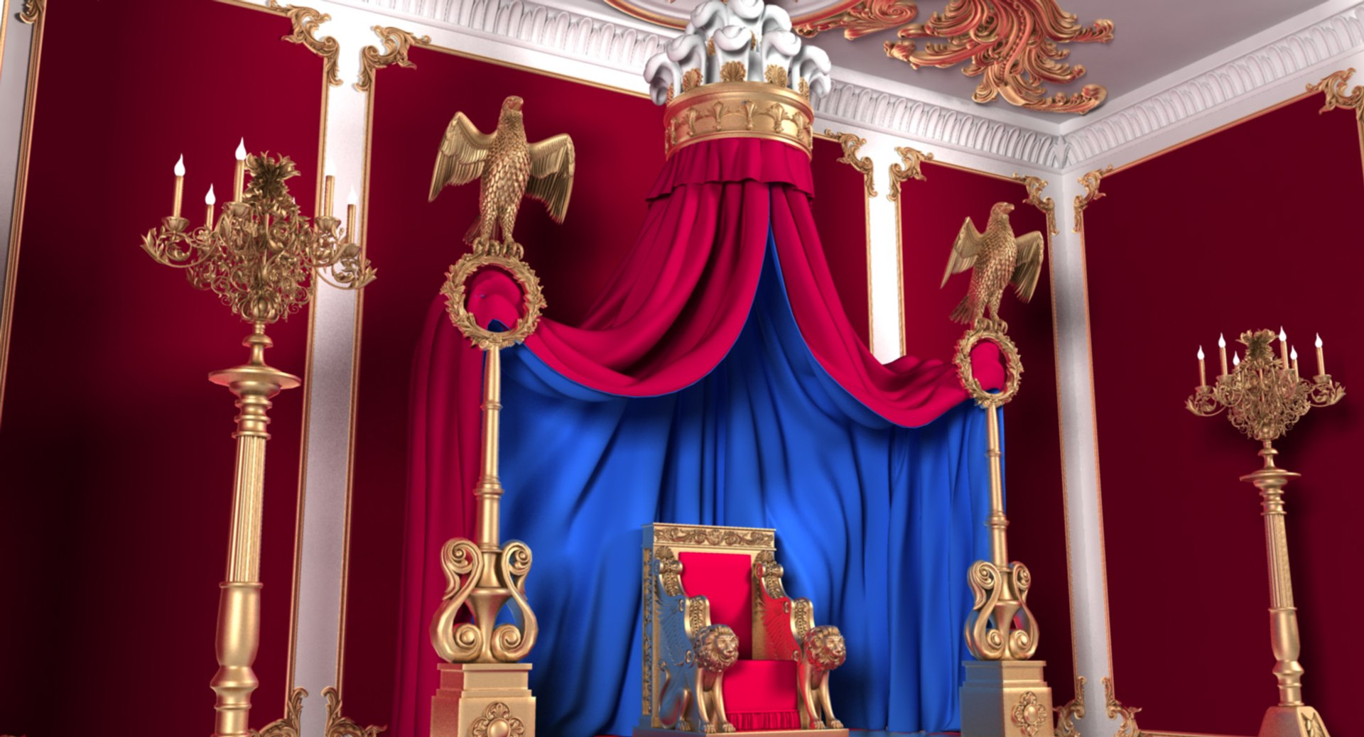 3D Throne Room X1 Interior - TurboSquid 1415283