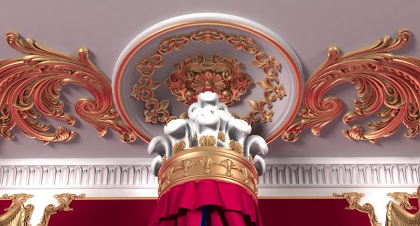 3D throne room x1 interior - TurboSquid 1415283