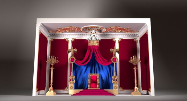 3D throne room x1 interior - TurboSquid 1415283