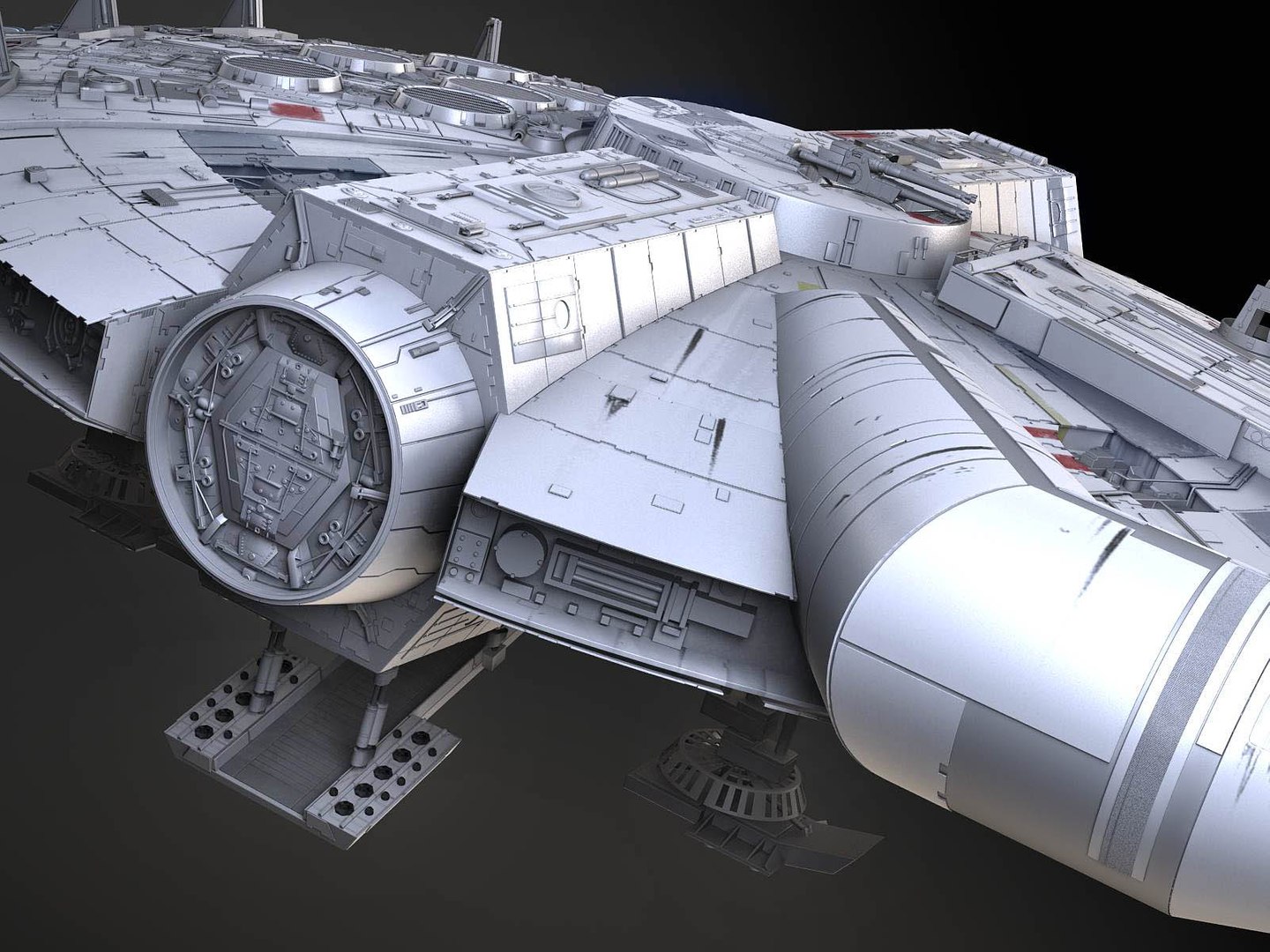 millennium falcon inside 3d