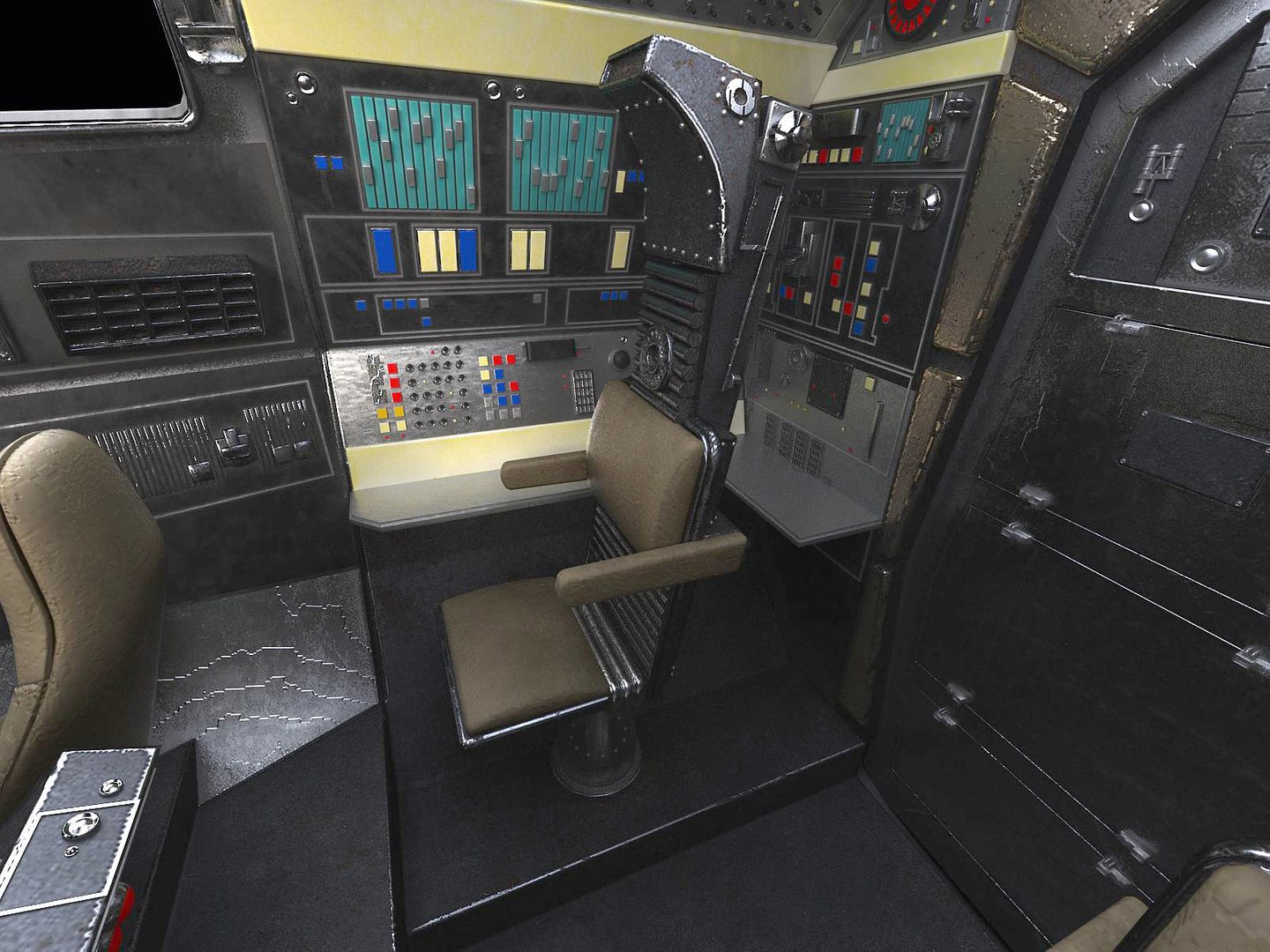 3d model falcon interior