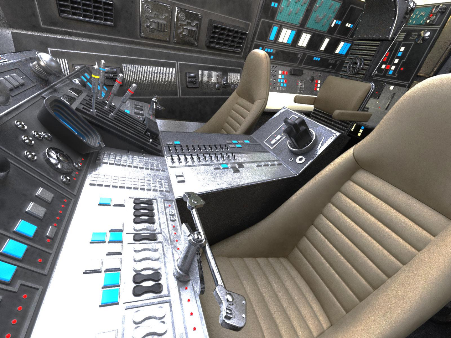3d model falcon interior