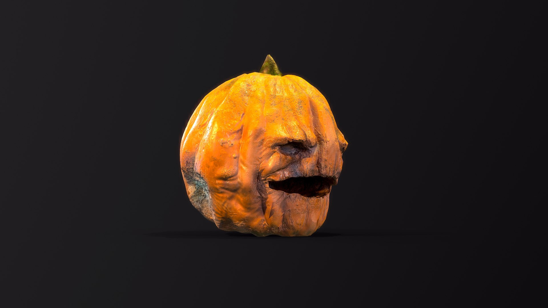 3D Model Rotten Halloween Pumpkin - TurboSquid 1954208