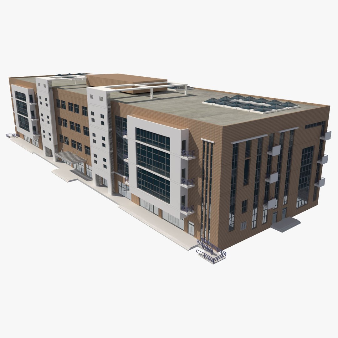 3d office building model