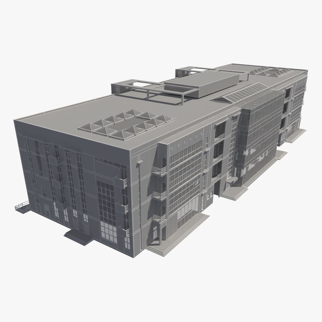 3d office building model