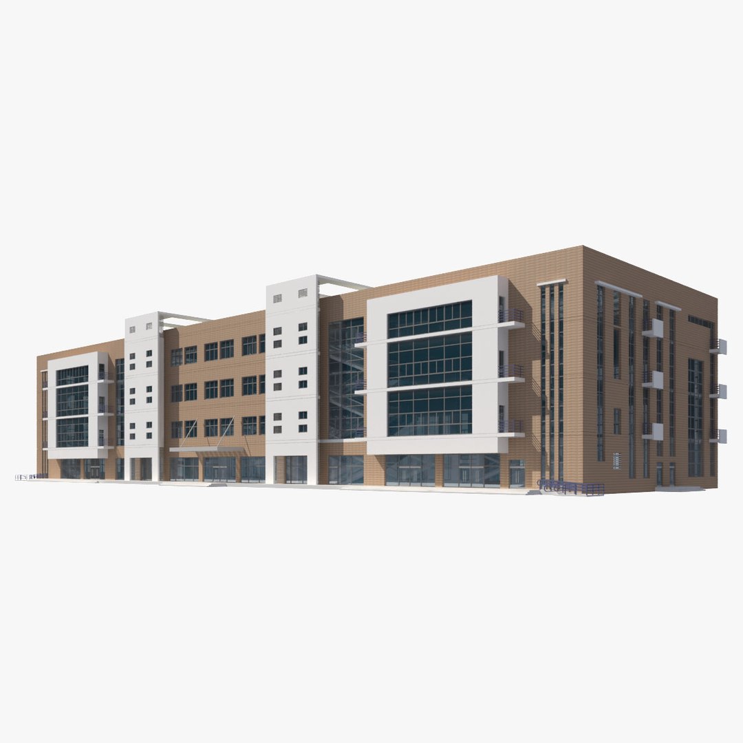3d office building model