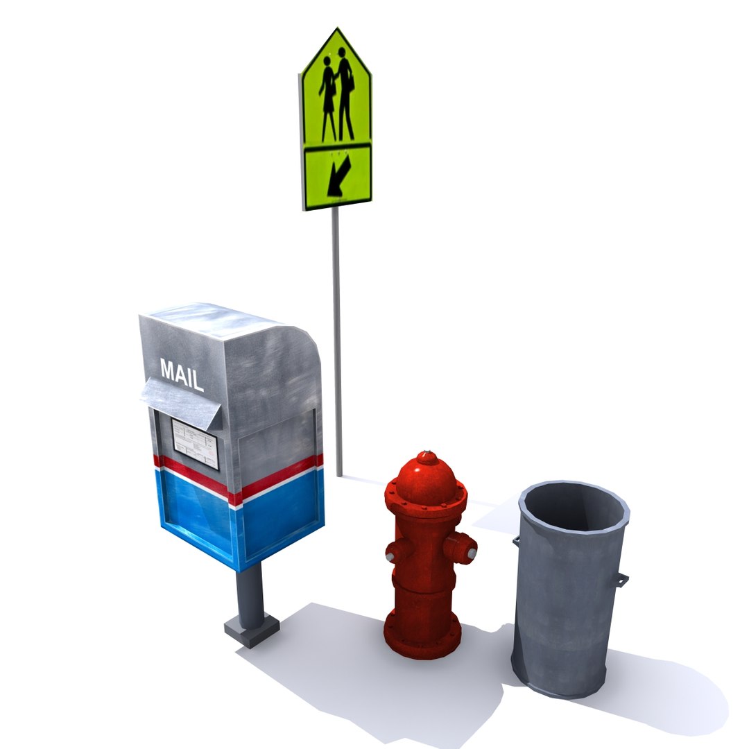 Newyork Street Elements 3d Model