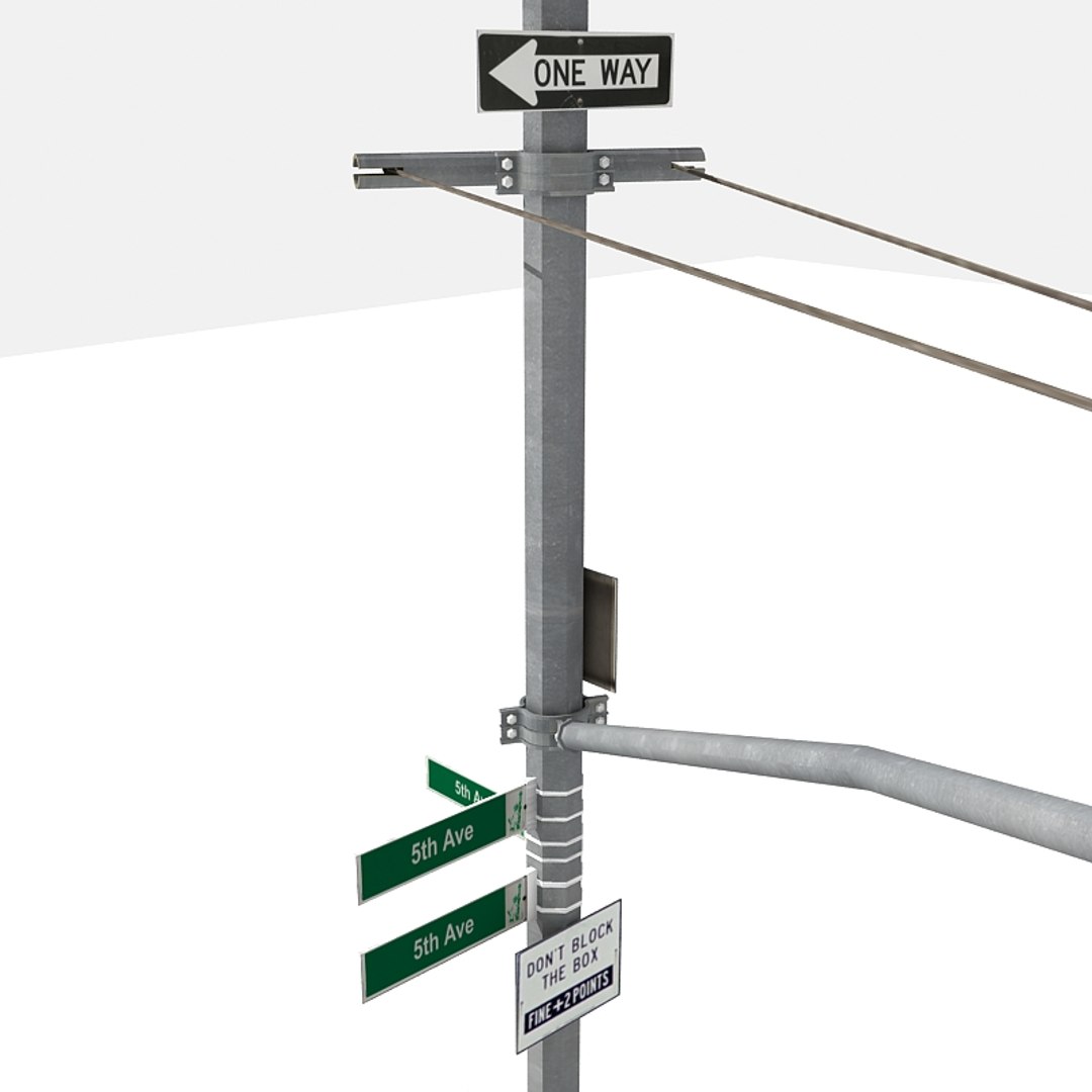 Newyork Street Elements 3d Model