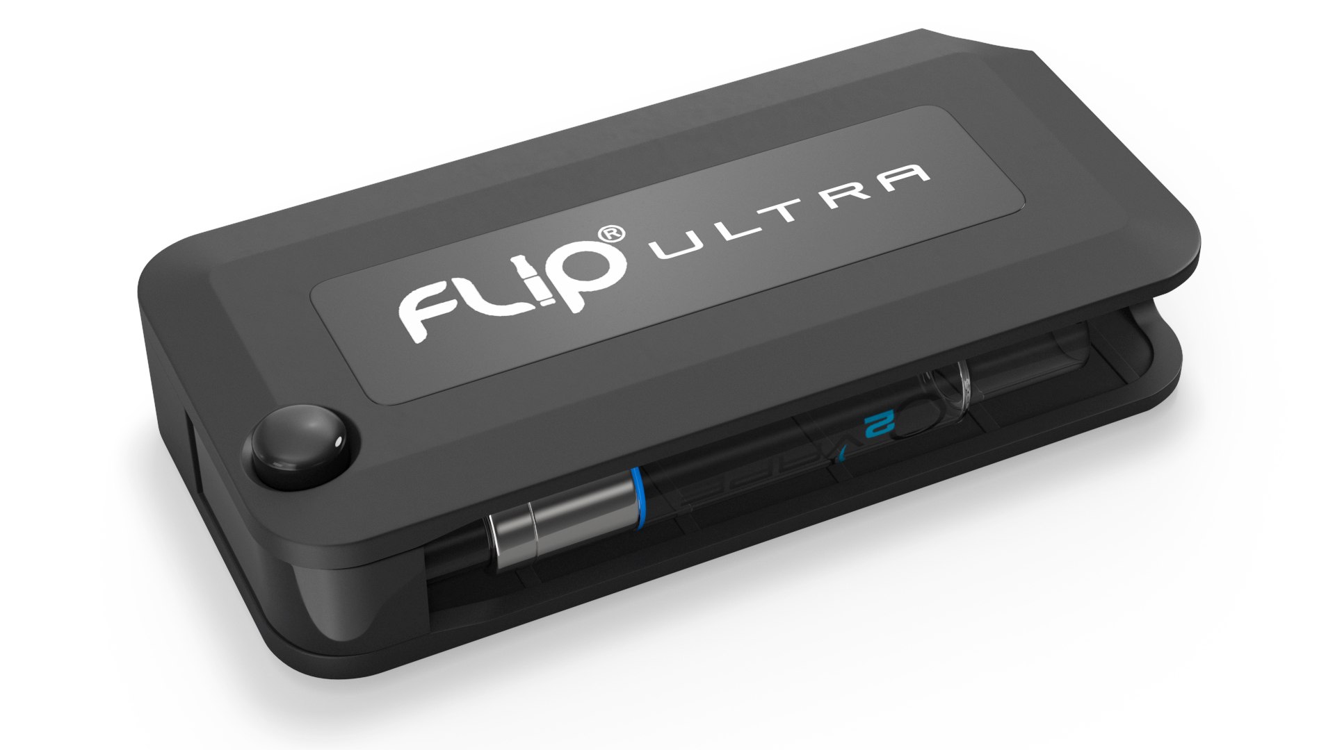 3D Model Vape Mod O2VAPE Flip Ultra Open Black - TurboSquid 2189630