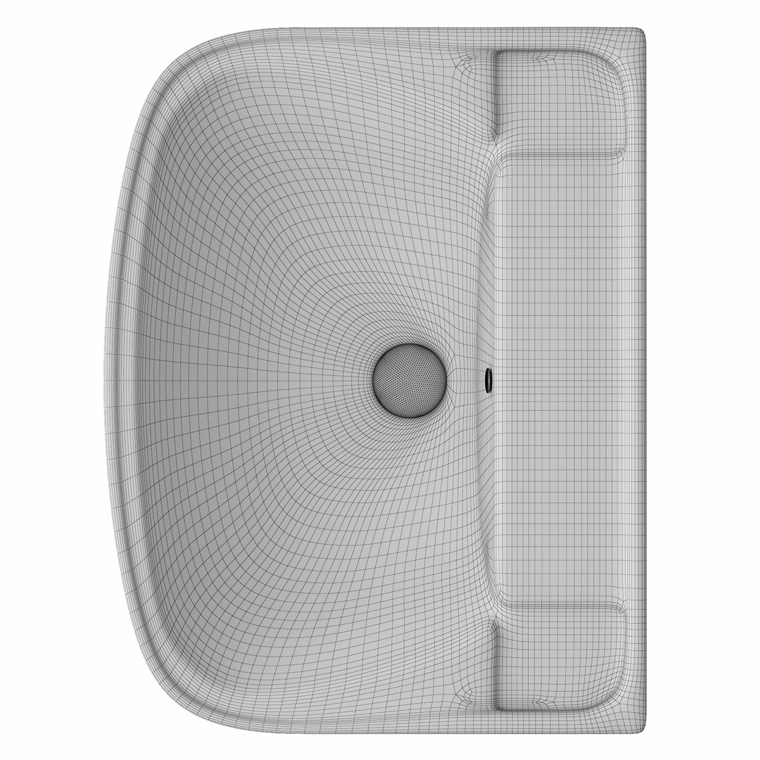 Pedestal rectangle wash basin 3D model - TurboSquid 1693004