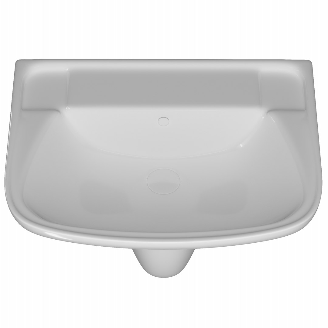 Pedestal rectangle wash basin 3D model - TurboSquid 1693004