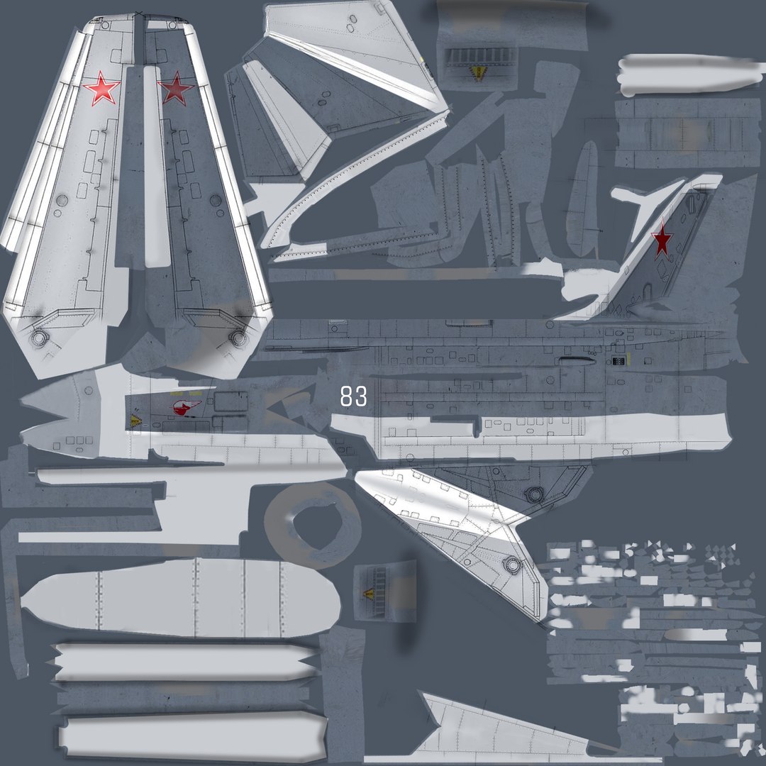 3d Su24 Sukhoi Su-24 Model