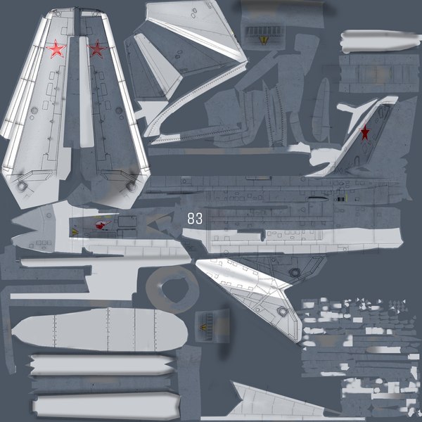 3d su24 sukhoi su-24 model