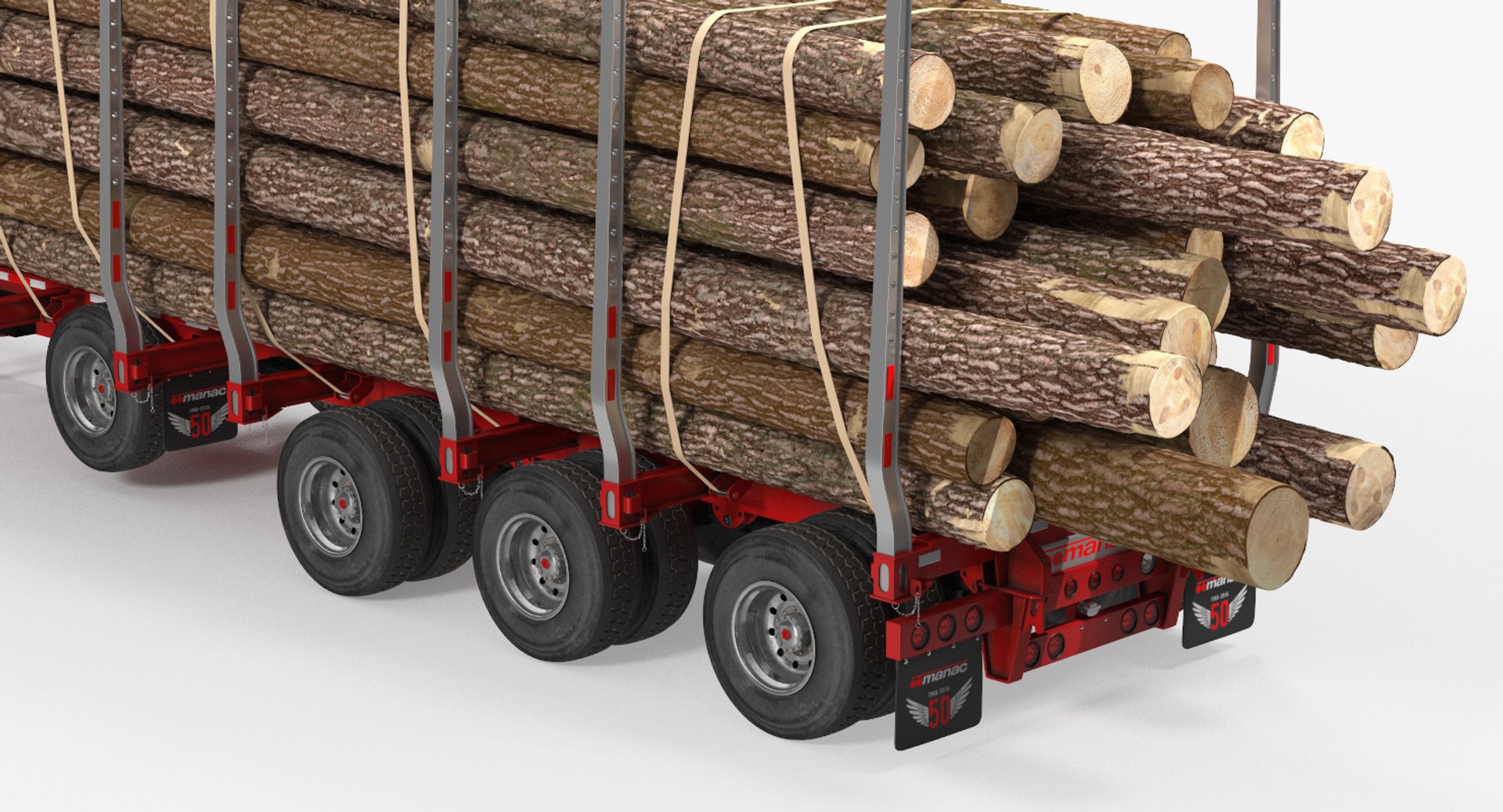 Free 3D logging trailer manac - TurboSquid 1418483