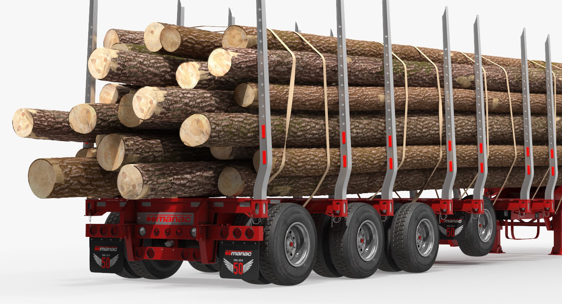 Free 3D logging trailer manac - TurboSquid 1418483
