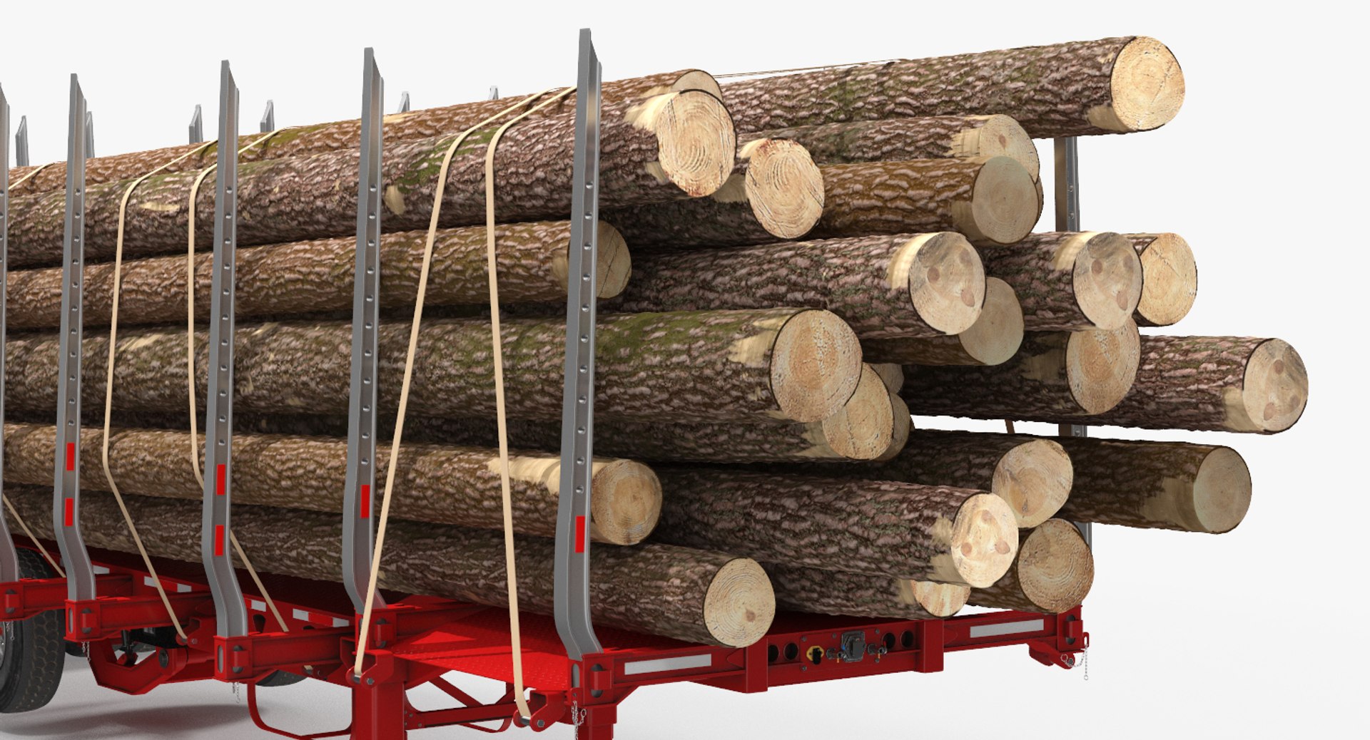Free 3D logging trailer manac - TurboSquid 1418483