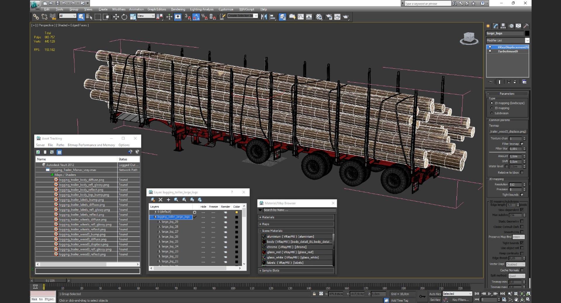 Free 3D Logging Trailer Manac - TurboSquid 1418483