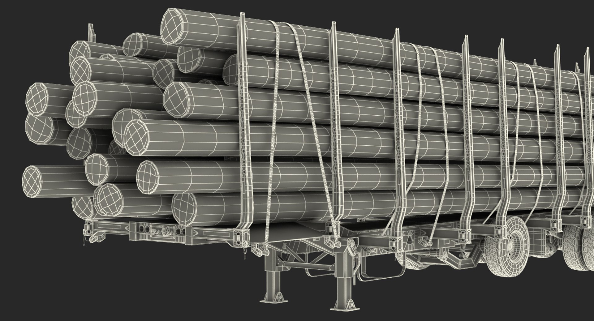 Free 3D Logging Trailer Manac - TurboSquid 1418483