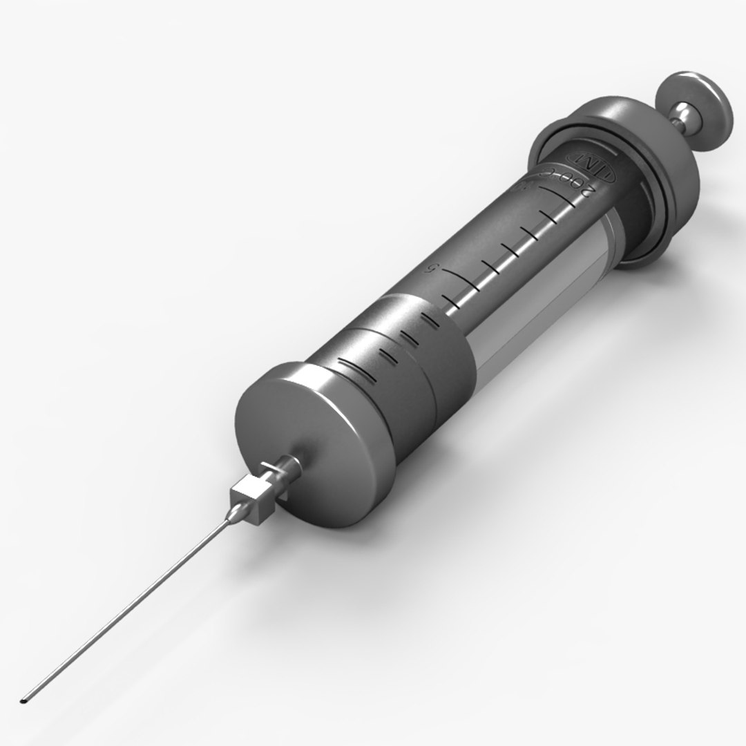 3d old syringe model