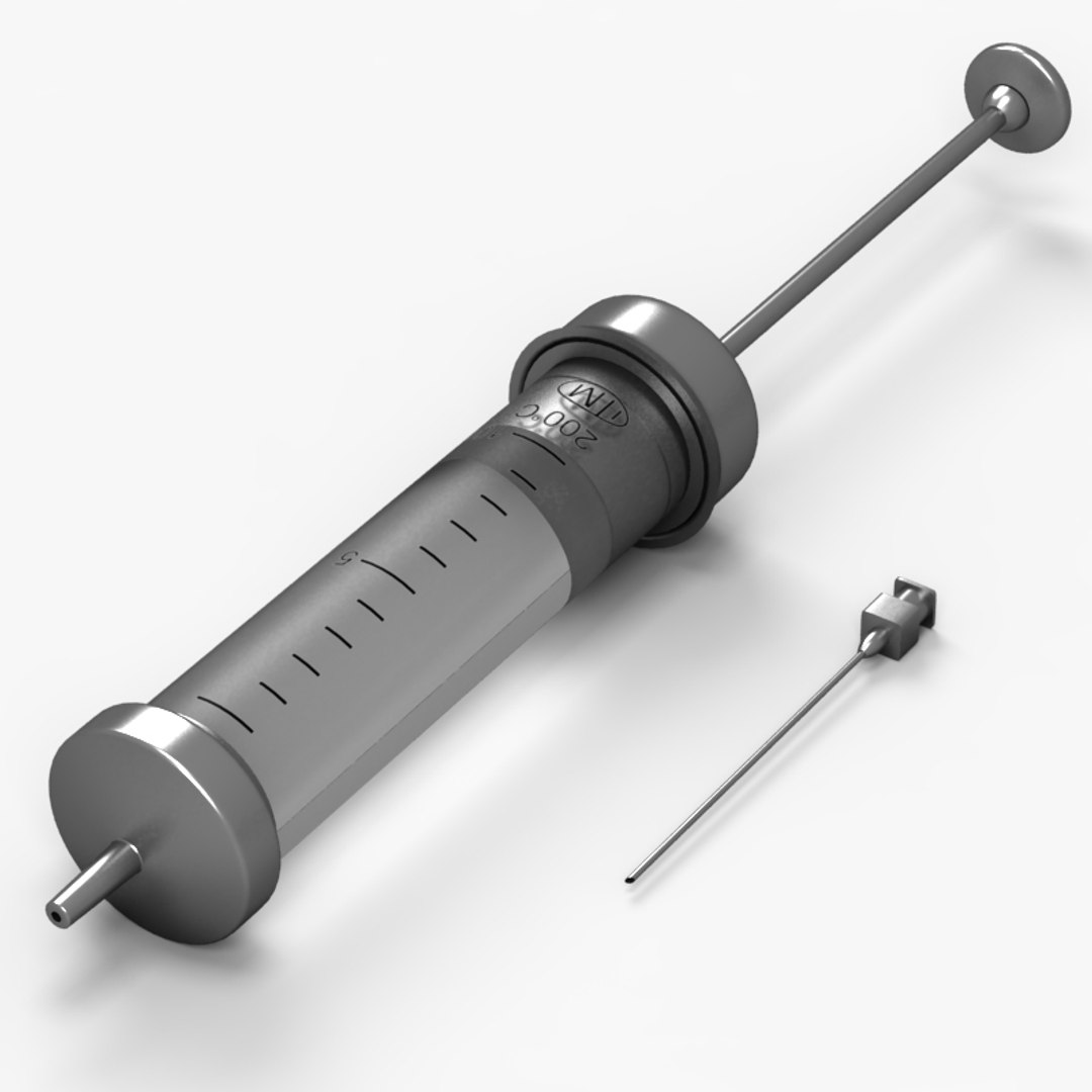 3d Old Syringe Model