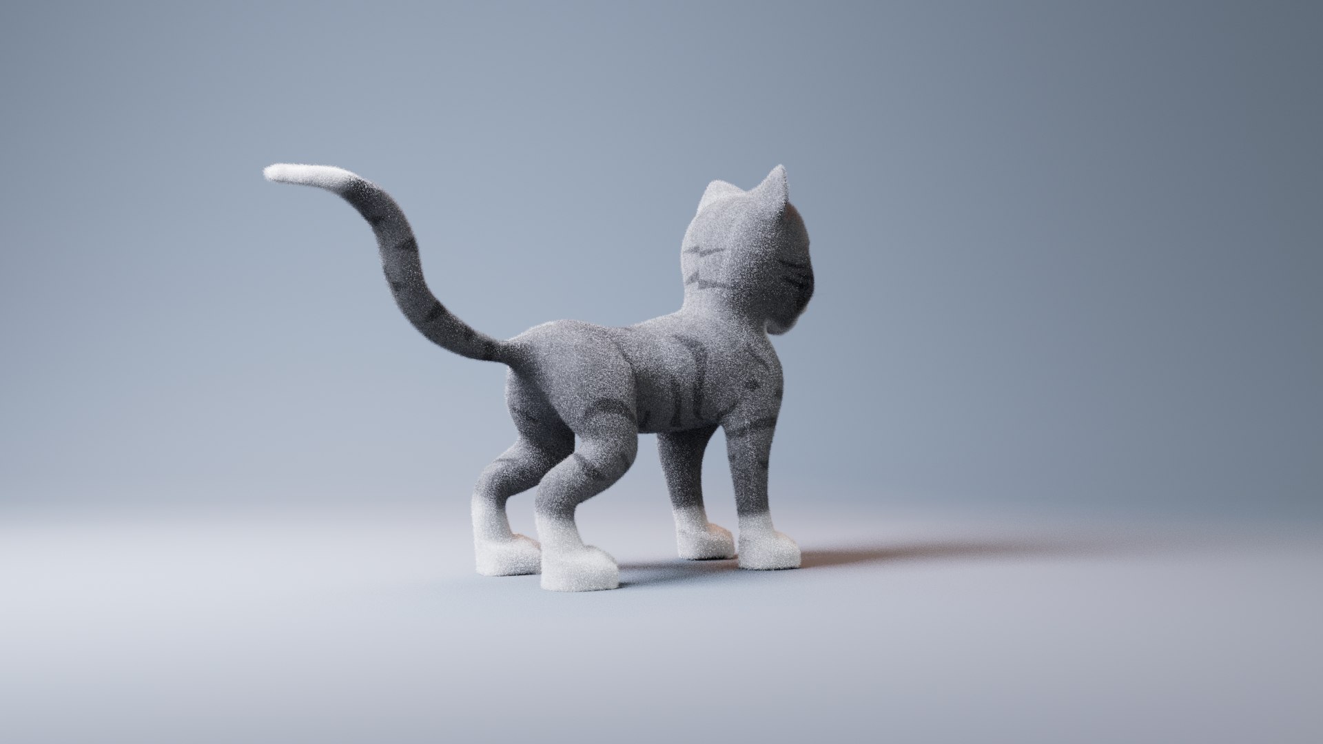 3D GRAY TOONED CAT - TurboSquid 2105898