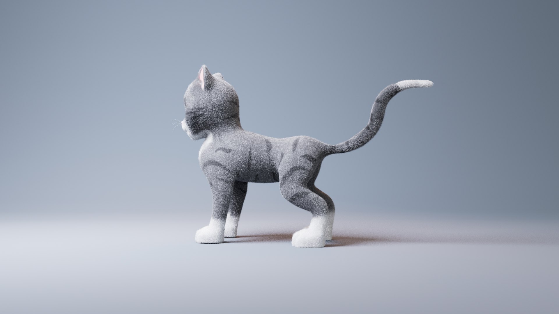 3D GRAY TOONED CAT - TurboSquid 2105898