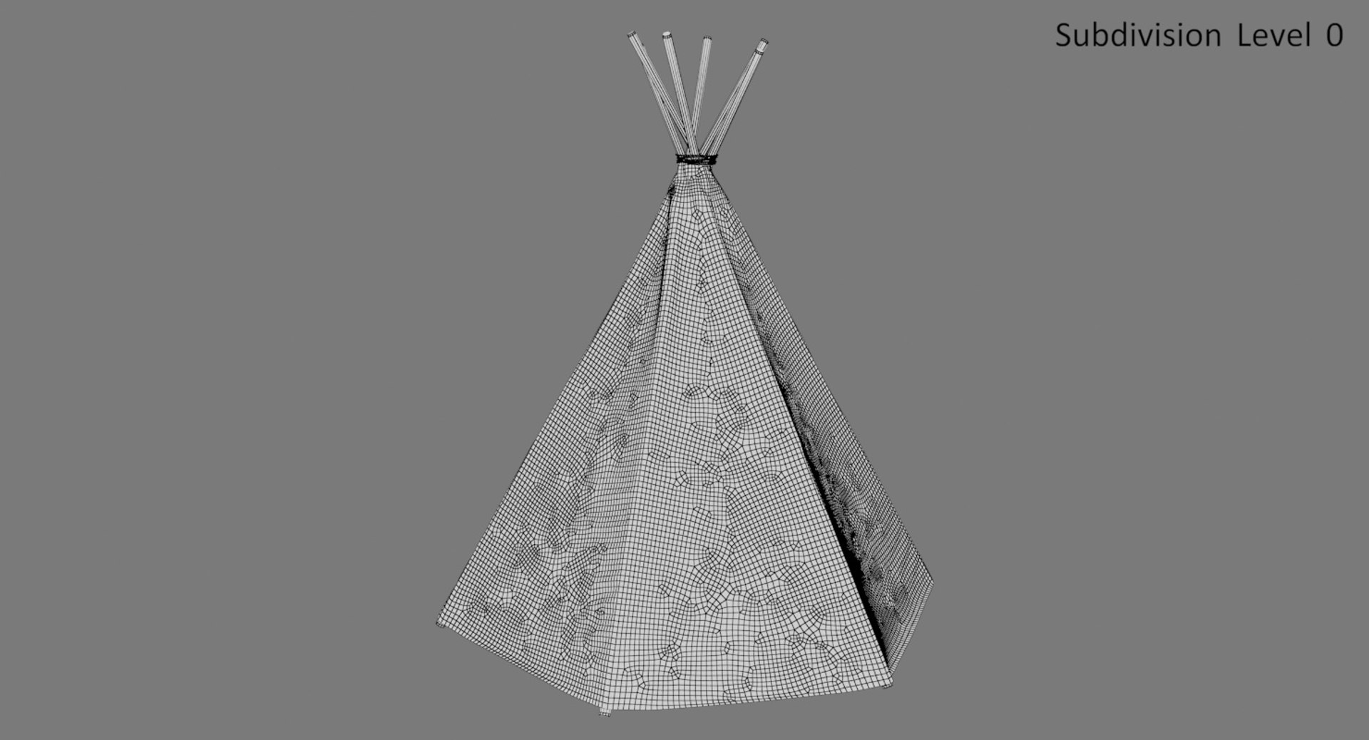 3D Tepee 01 3 Model - TurboSquid 1357268