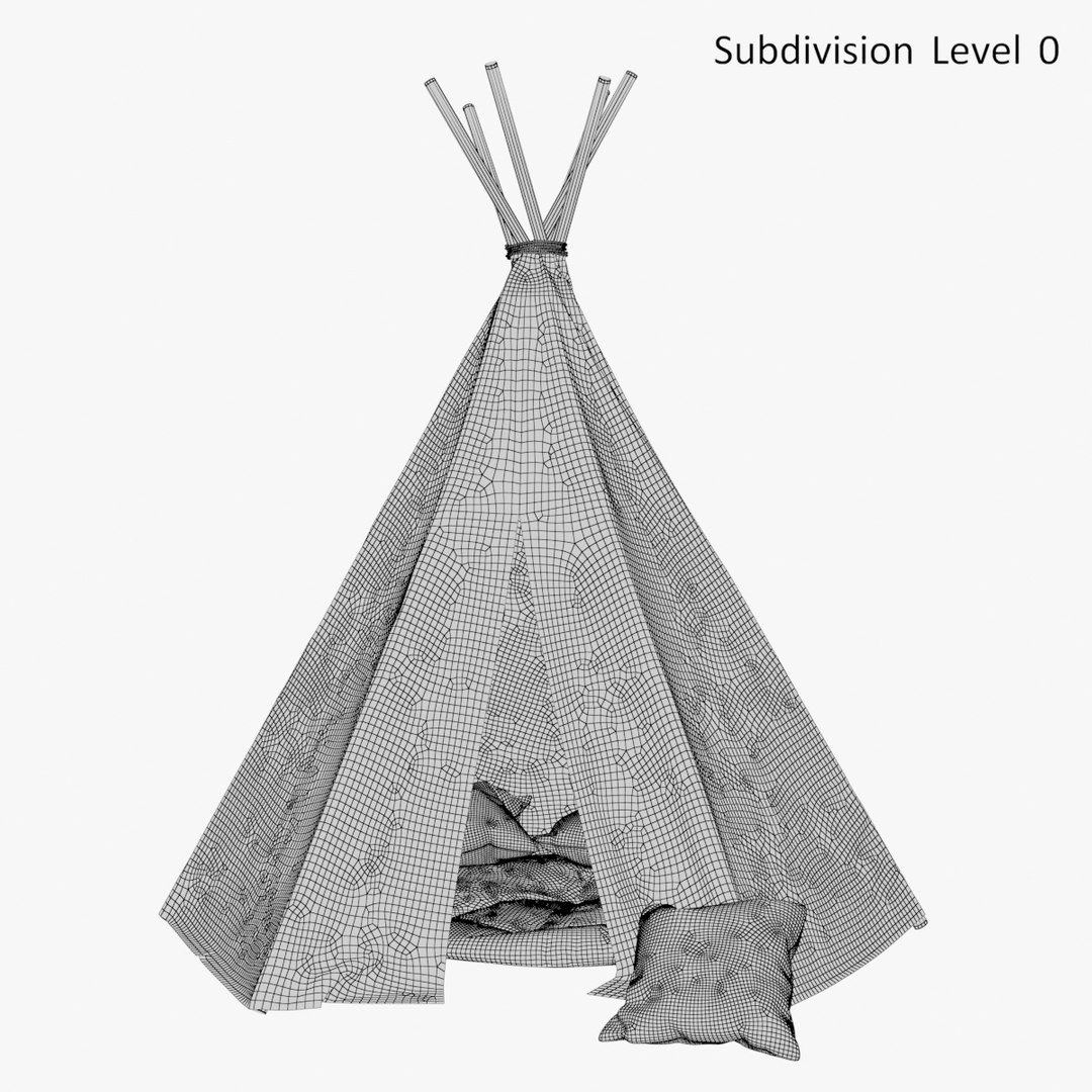 3D Tepee 01 3 Model - TurboSquid 1357268