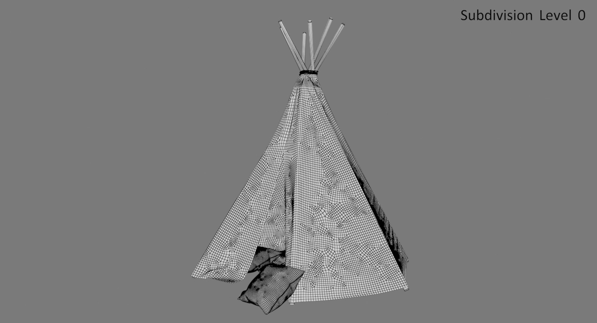 3D Tepee 01 3 Model - TurboSquid 1357268