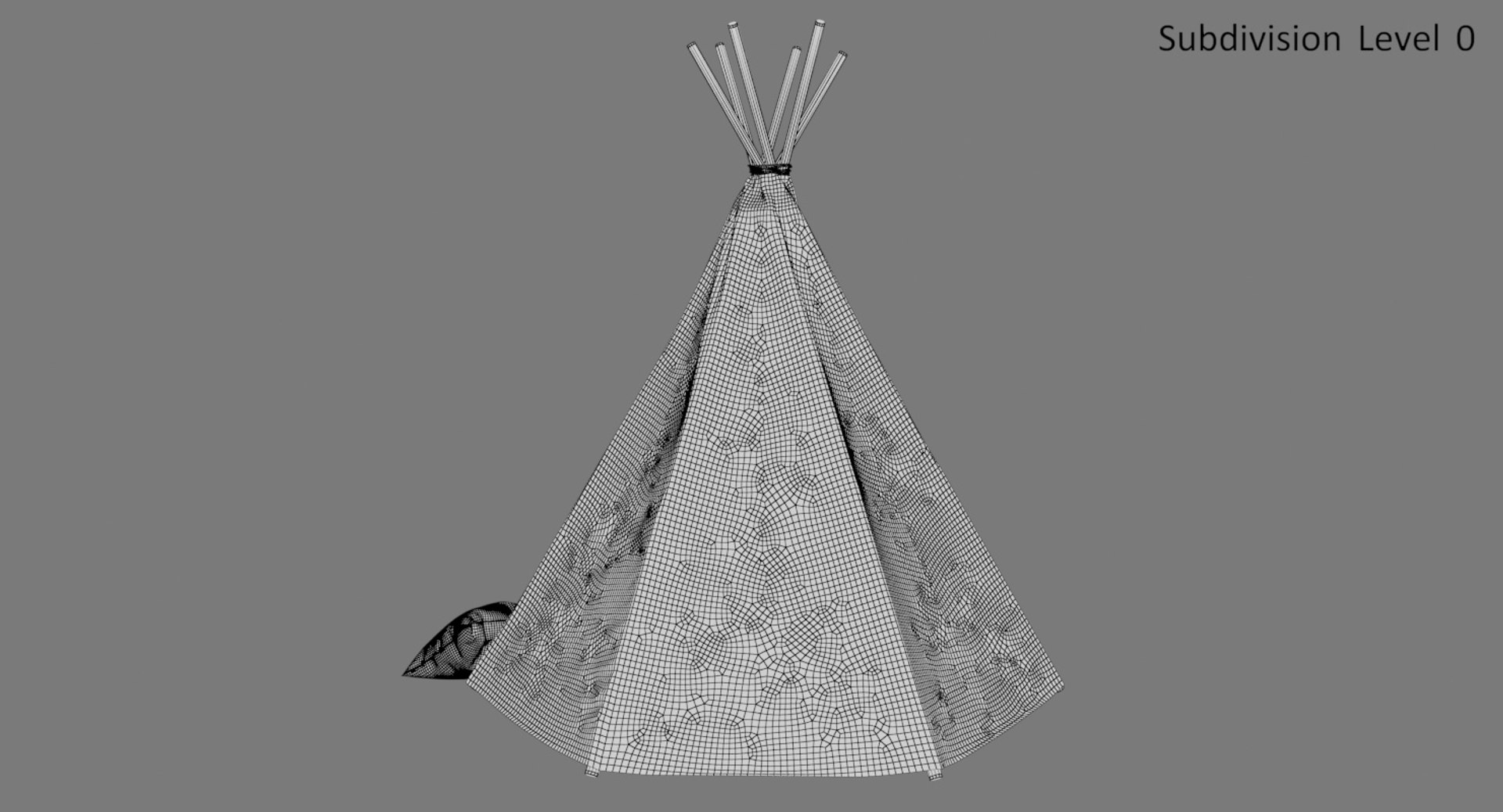 3D Tepee 01 3 Model - TurboSquid 1357268