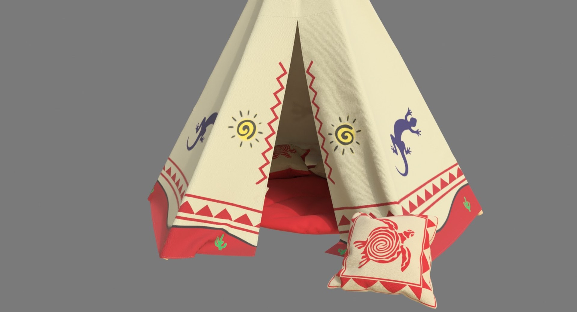3D Tepee 01 3 Model - TurboSquid 1357268