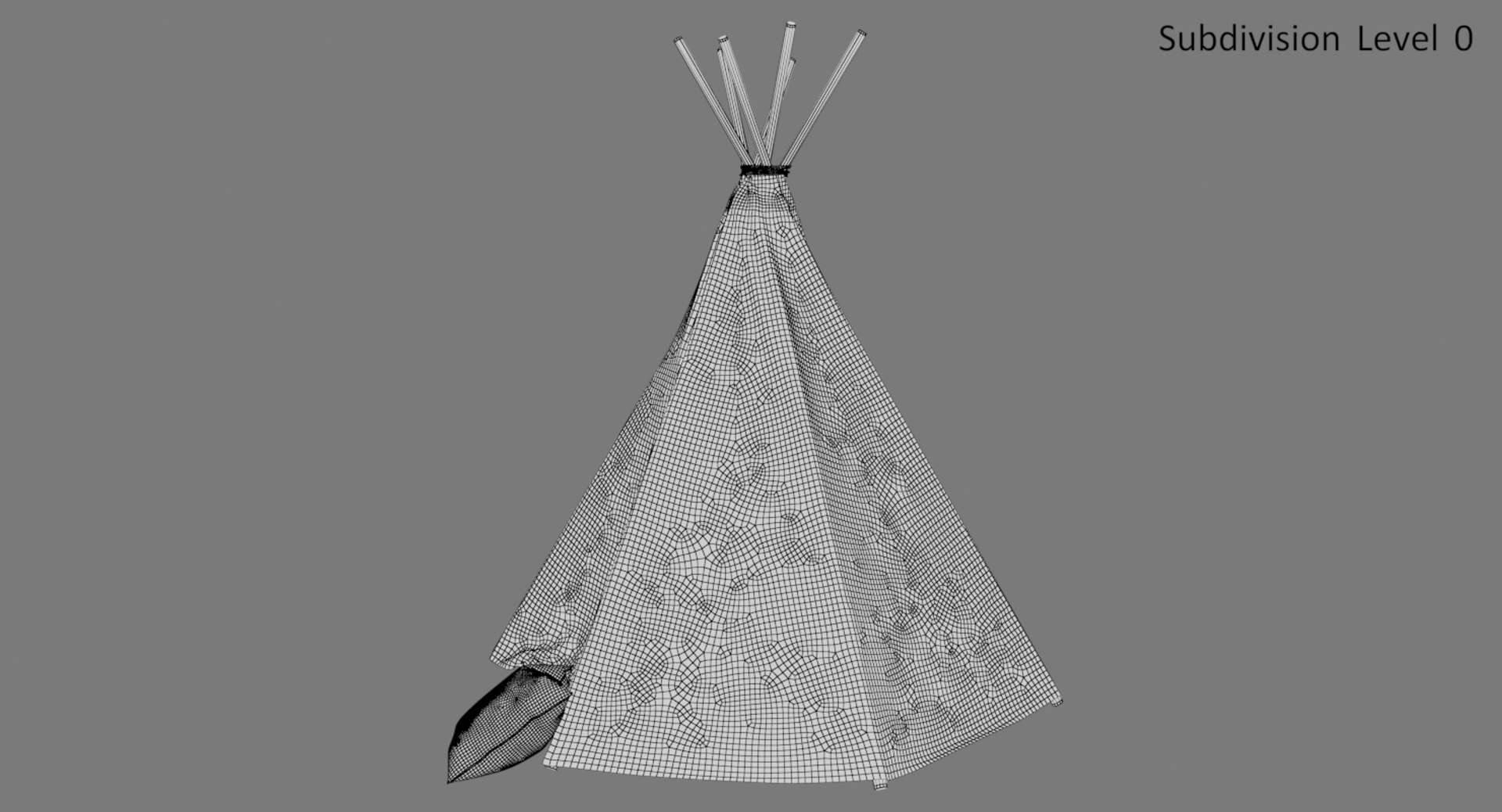 3D Tepee 01 3 Model - TurboSquid 1357268