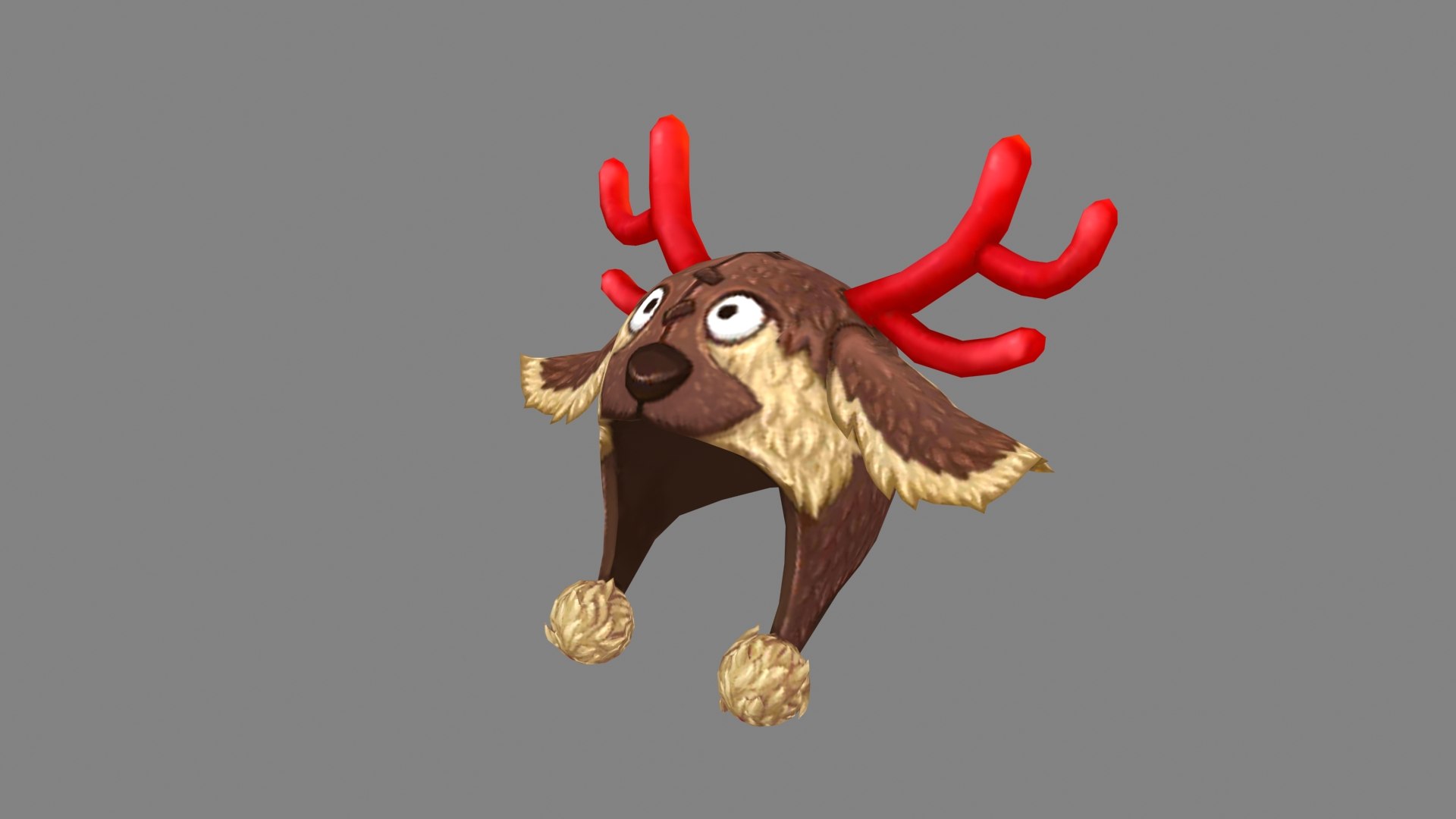 3D Cartoon Elk Hat Low-poly - TurboSquid 1957496