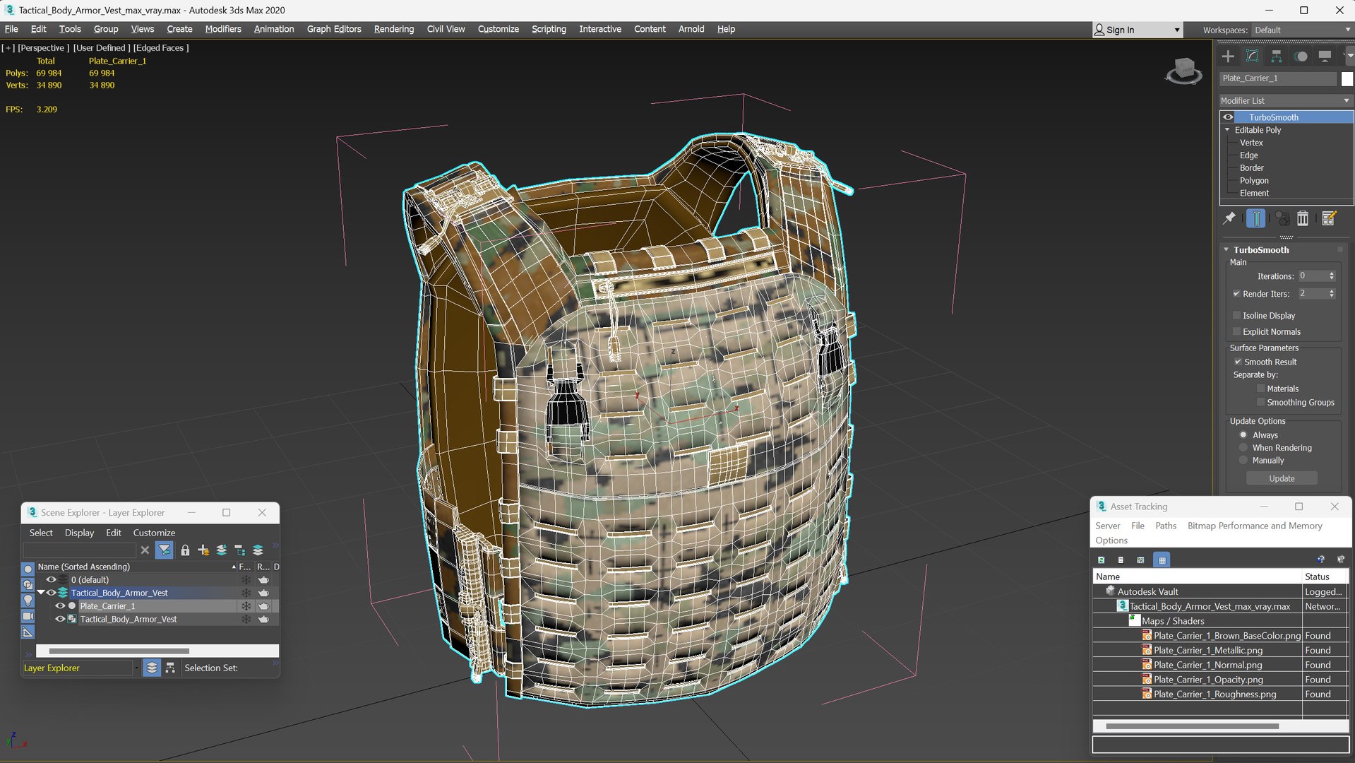 Tactical Body Armor Vest 3D - TurboSquid 2342368