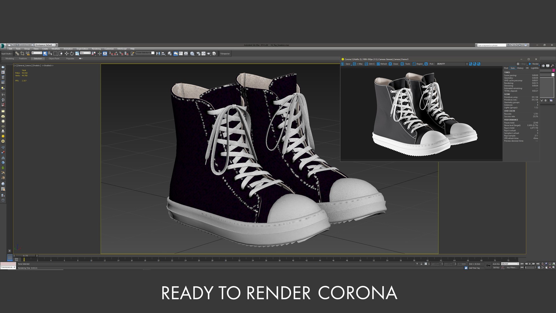 3D Model Hi Top Sneakers - TurboSquid 1808287