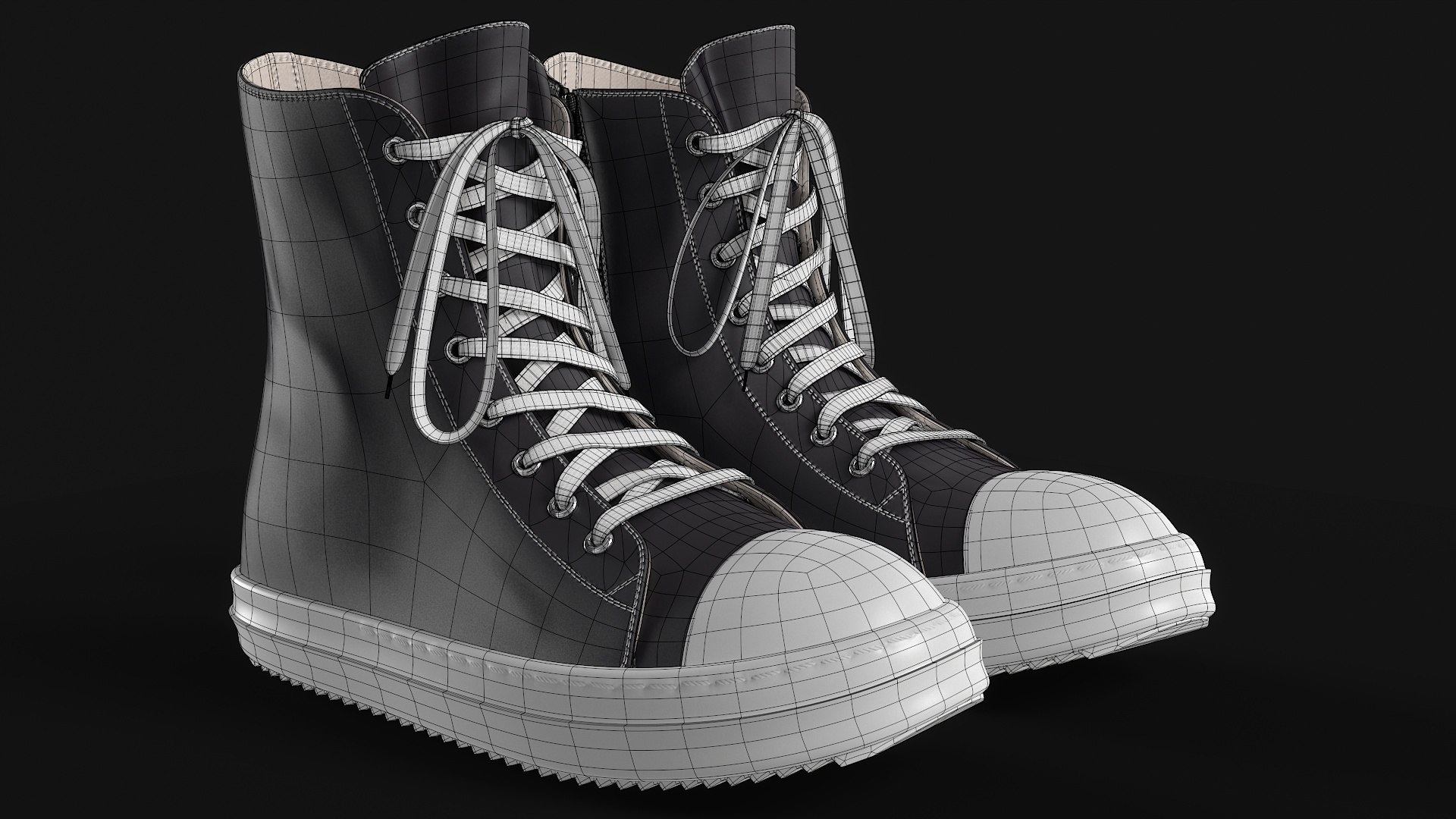 3D model Hi Top Sneakers - TurboSquid 1808287