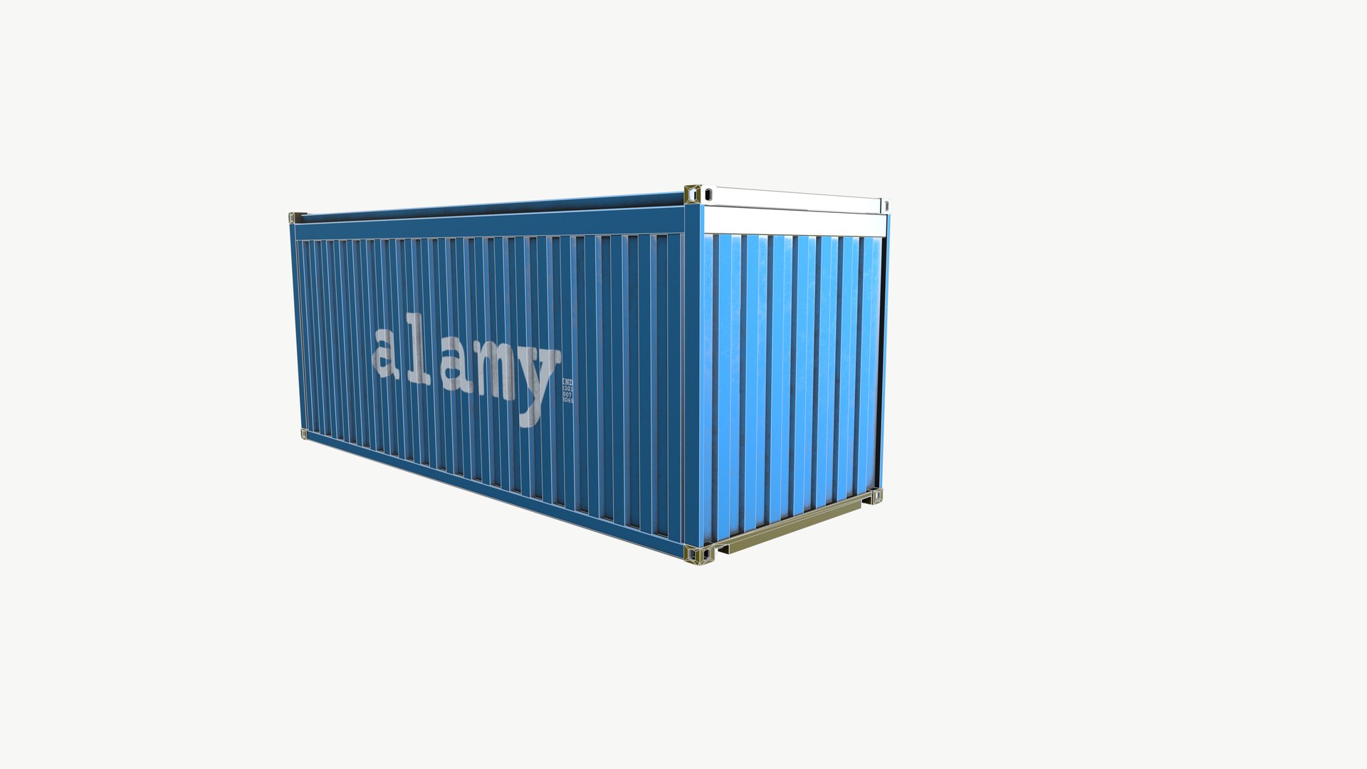 3D Model Intermodal ISO Shipping Container Blue Color 20 Feet ...