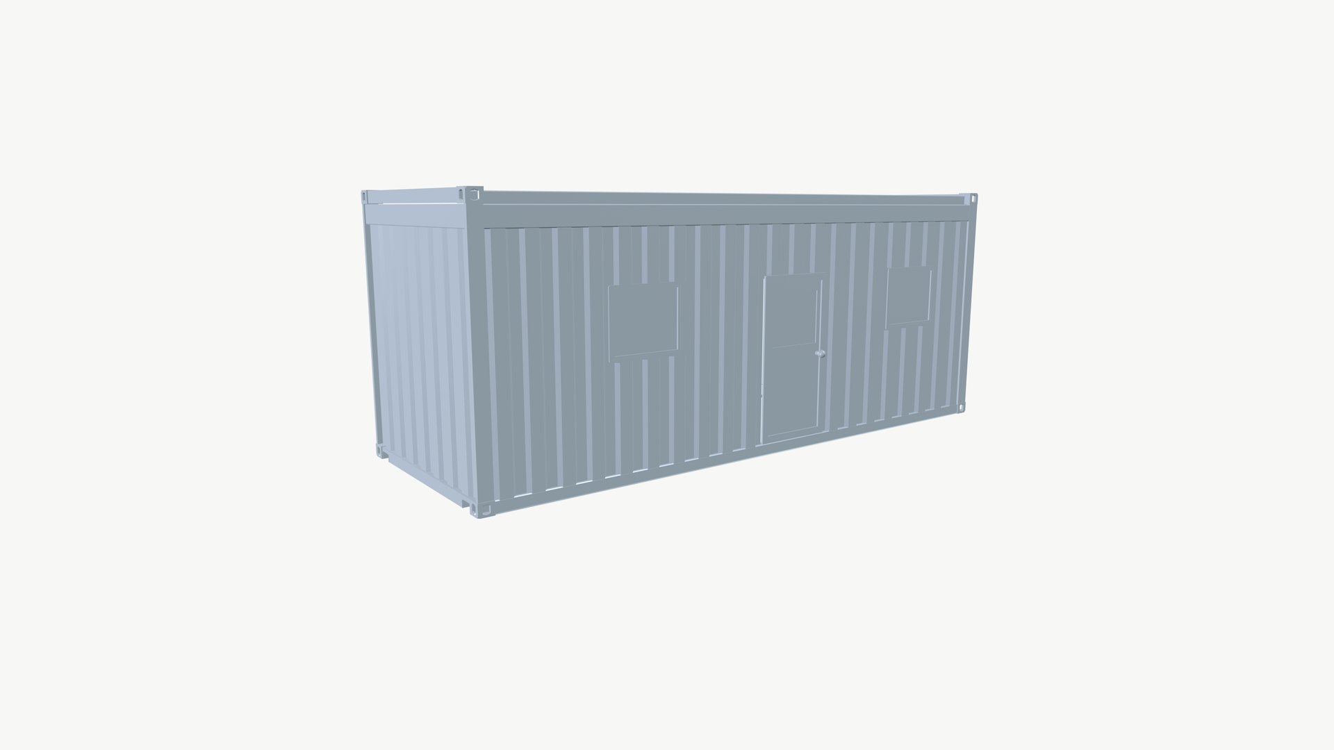 3D Model Intermodal ISO Shipping Container Blue Color 20 Feet ...