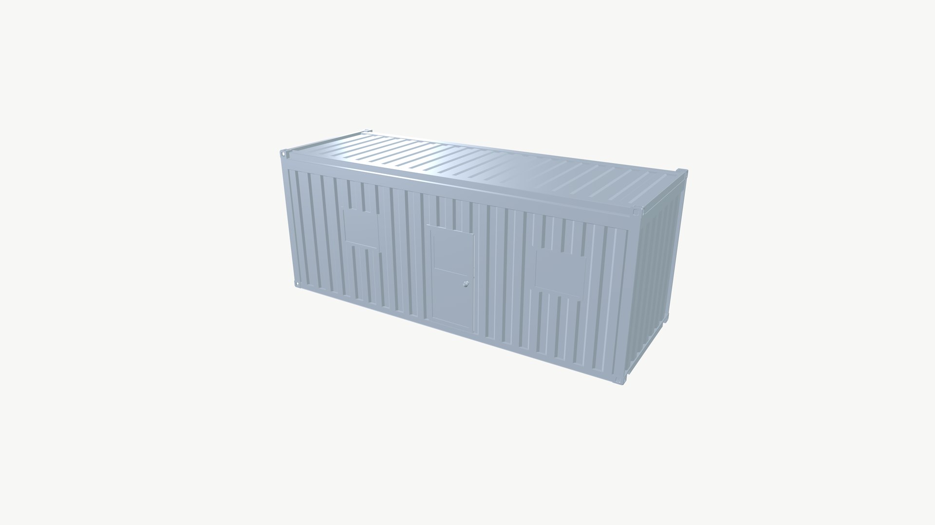 3D Model Intermodal ISO Shipping Container Blue Color 20 Feet ...