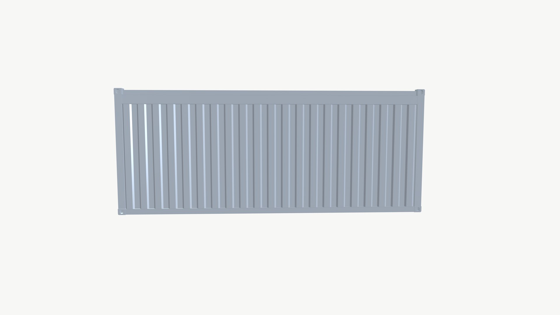 3D Model Intermodal ISO Shipping Container Blue Color 20 Feet ...