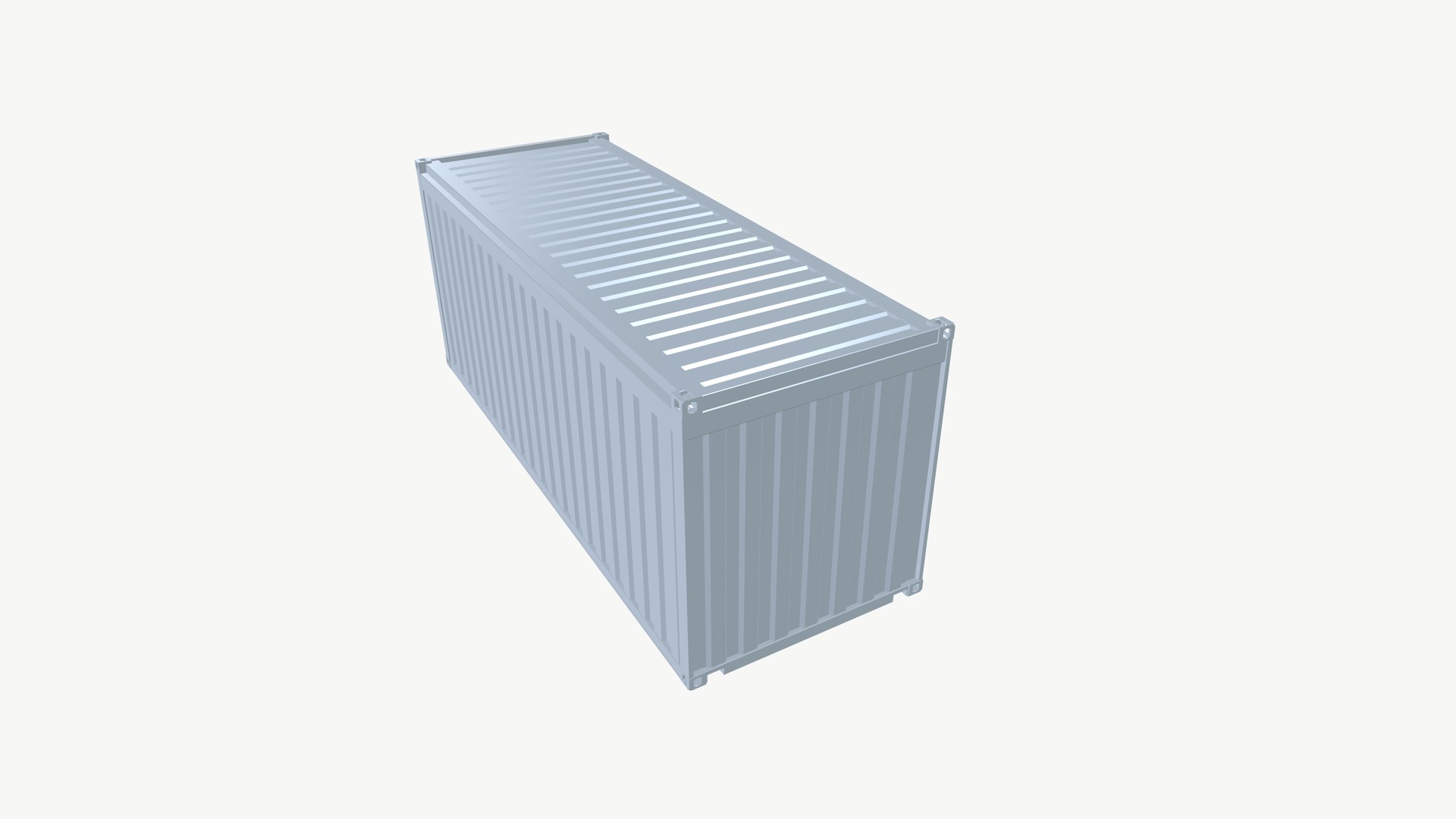 3D Model Intermodal ISO Shipping Container Blue Color 20 Feet ...