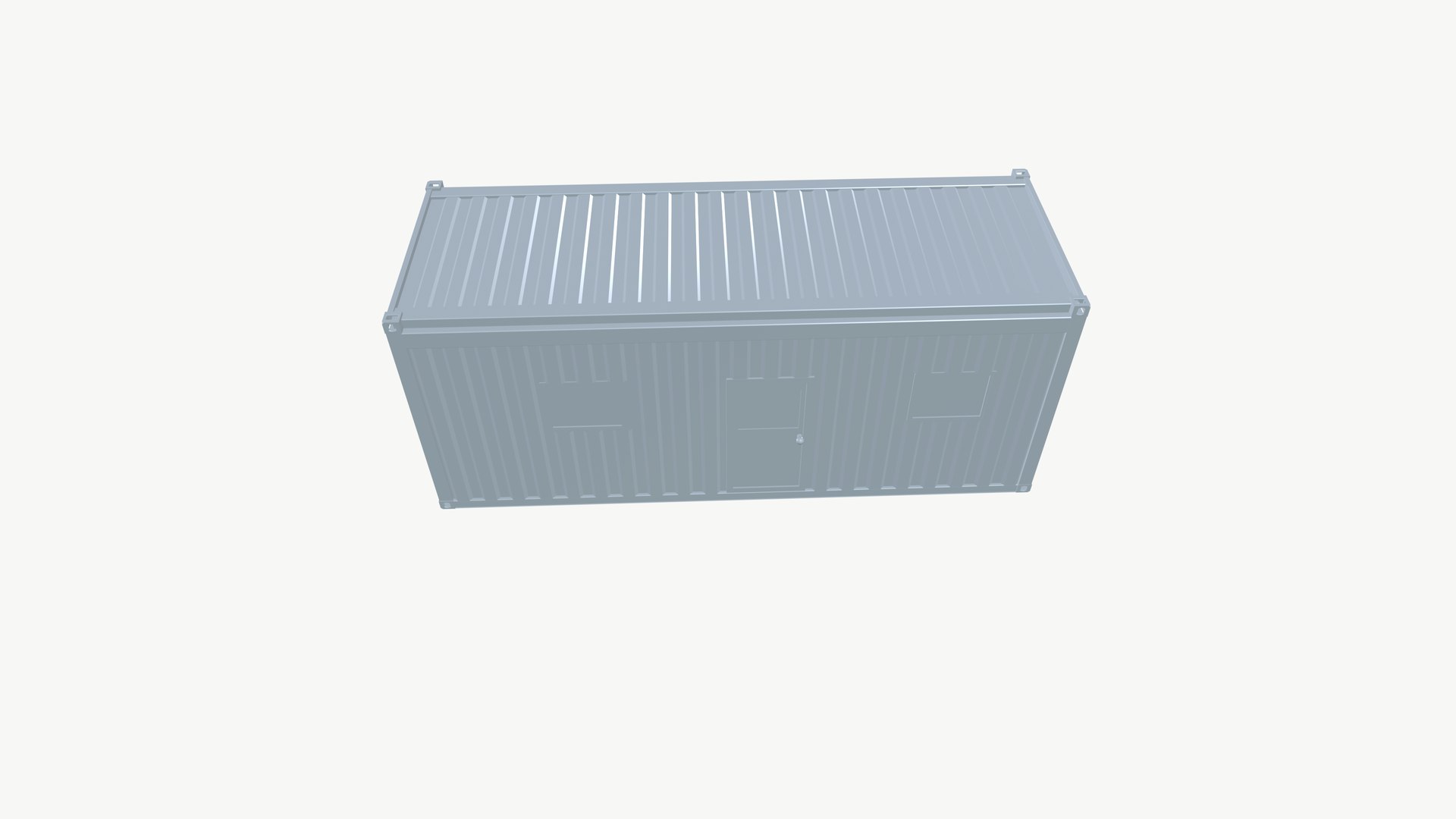 3D Model Intermodal ISO Shipping Container Blue Color 20 Feet ...