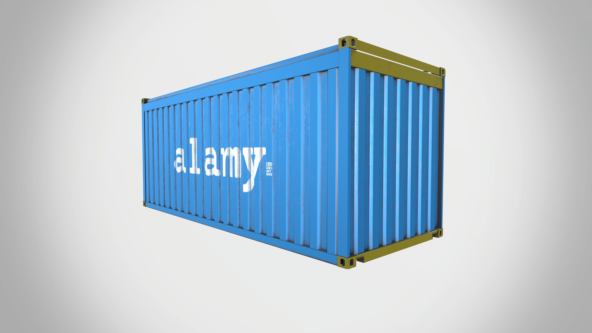3D Model Intermodal ISO Shipping Container Blue Color 20 Feet ...