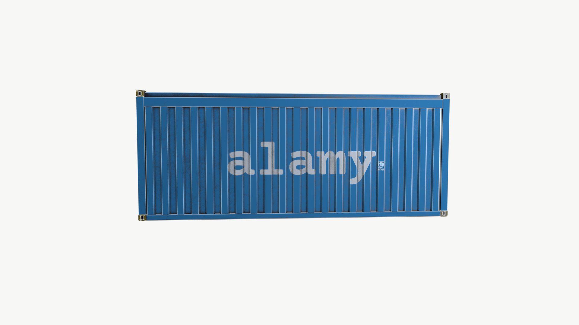 3D Model Intermodal ISO Shipping Container Blue Color 20 Feet ...