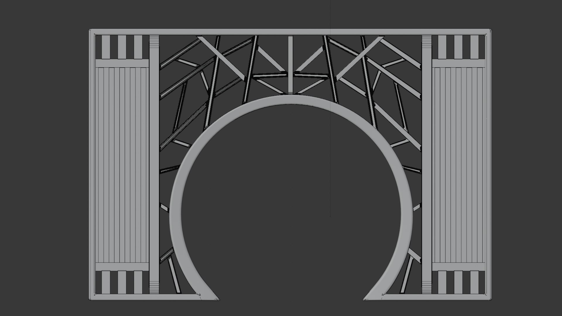 Chinese Classic Moon Gate Style 1 3D Model - TurboSquid 2347633