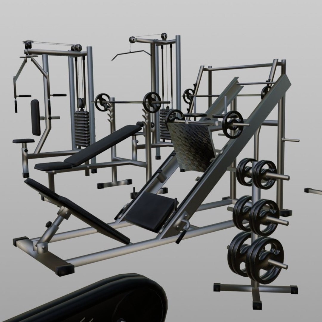 Gym Equipments 3D Model - TurboSquid 2257697